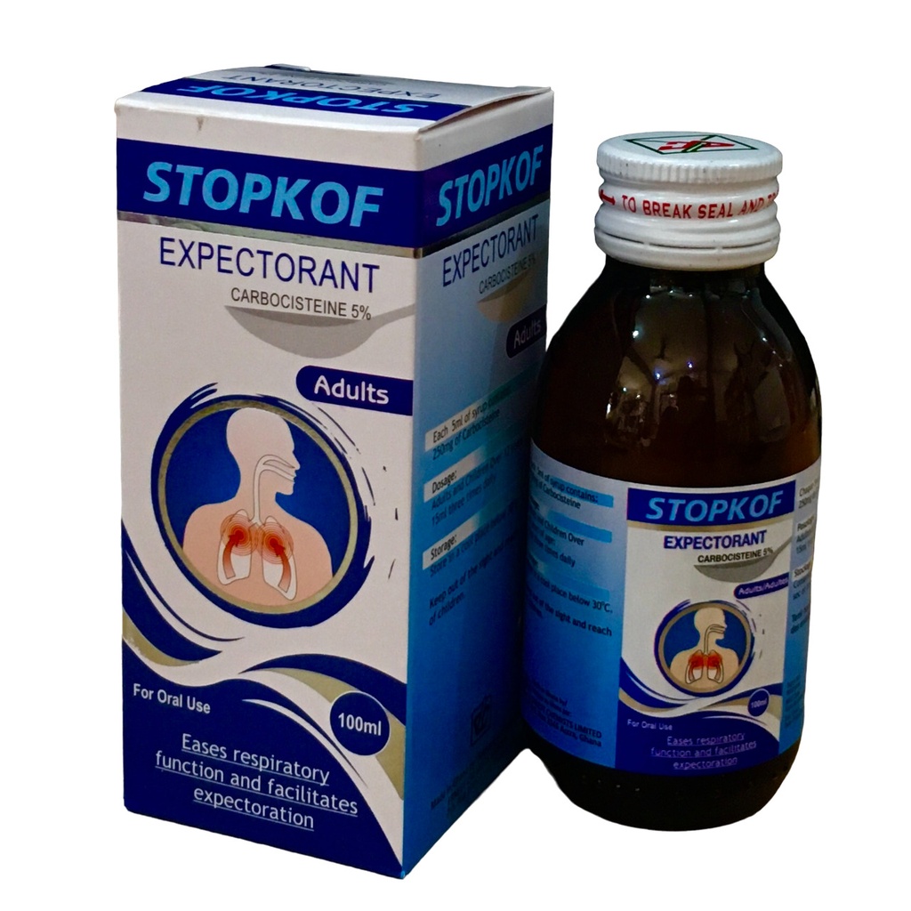 STOPKOF EXP (CARBOCISTEINE) 5% ADULT SYR 100ML | Meldinpharma